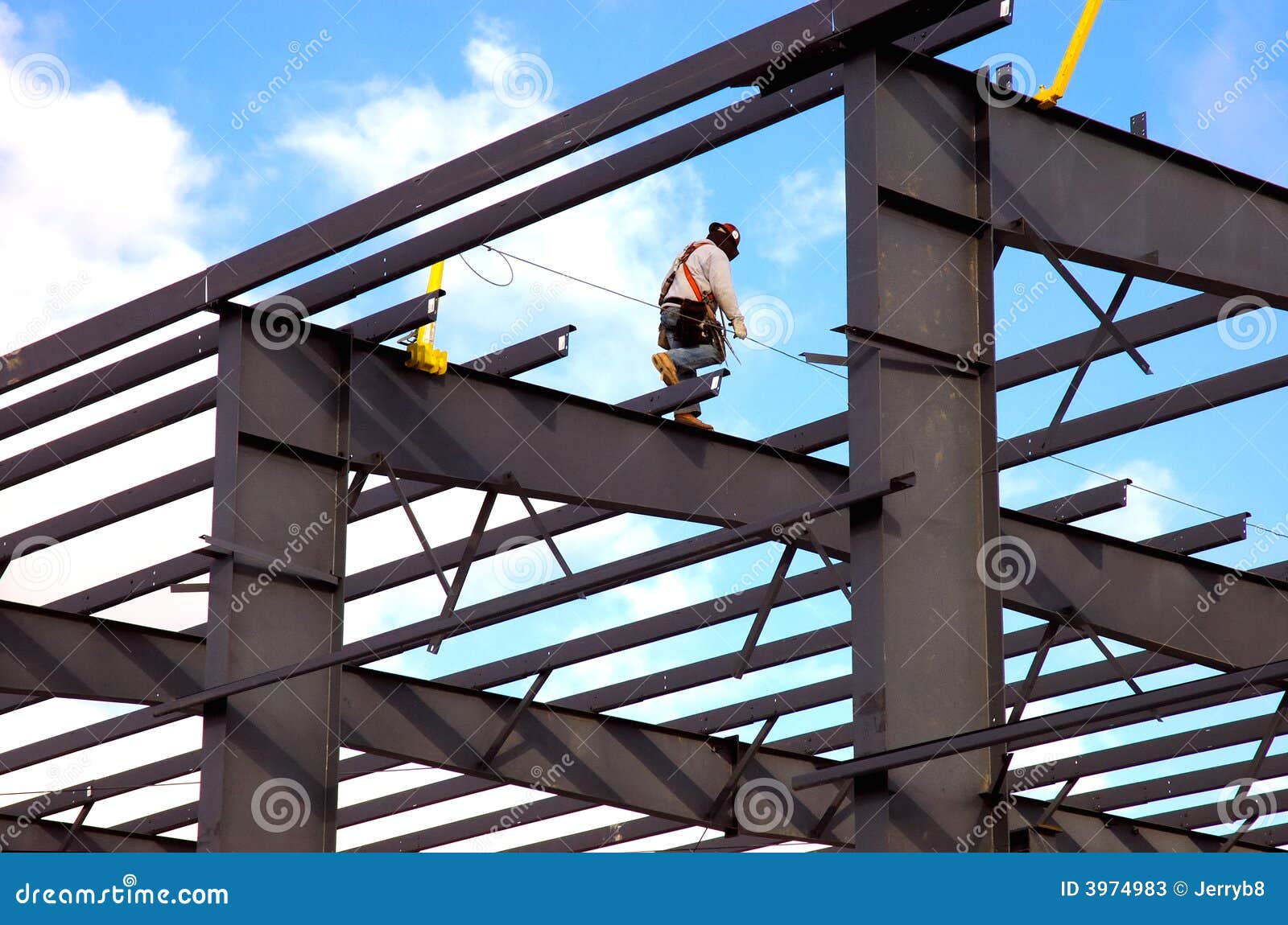 High steel worker stock image. Image of urban, careful - 3974983