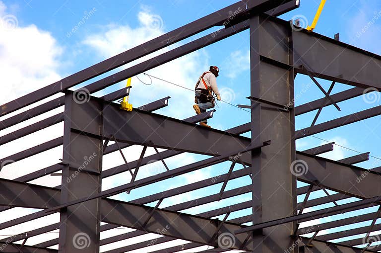 High steel worker stock image. Image of urban, careful - 3974983