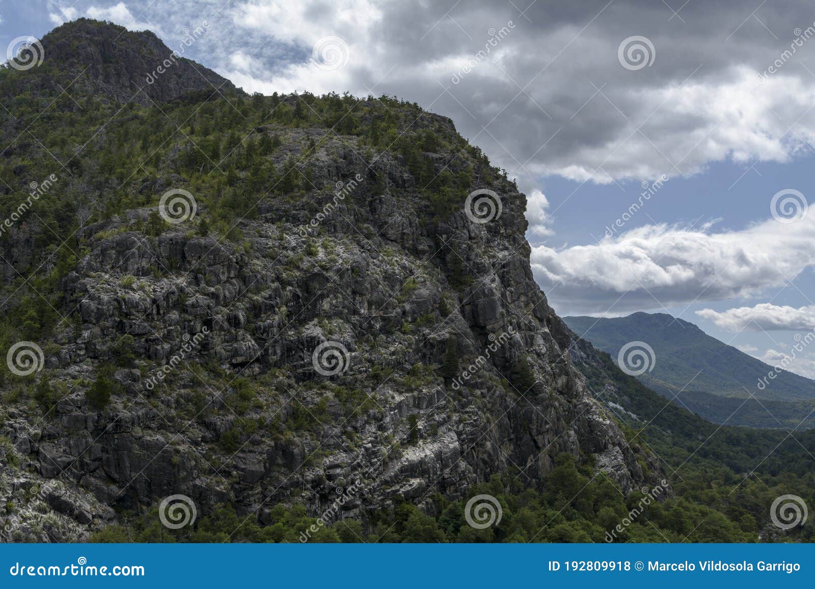 Rock cliff in the mountain stock photo. Image of geology - 192809918