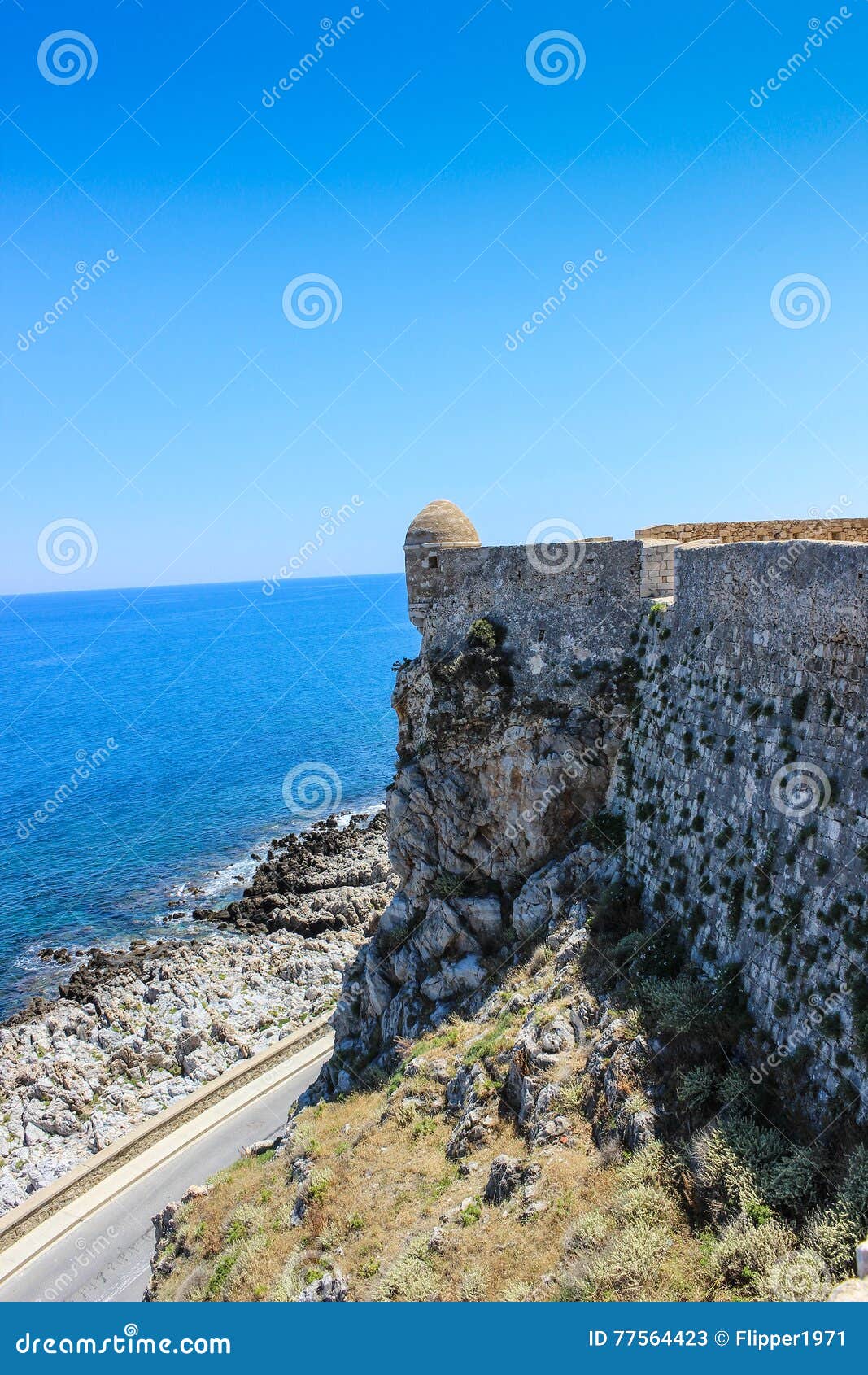 High Steep Walls of the Fortress Stock Image - Image of fortress ...