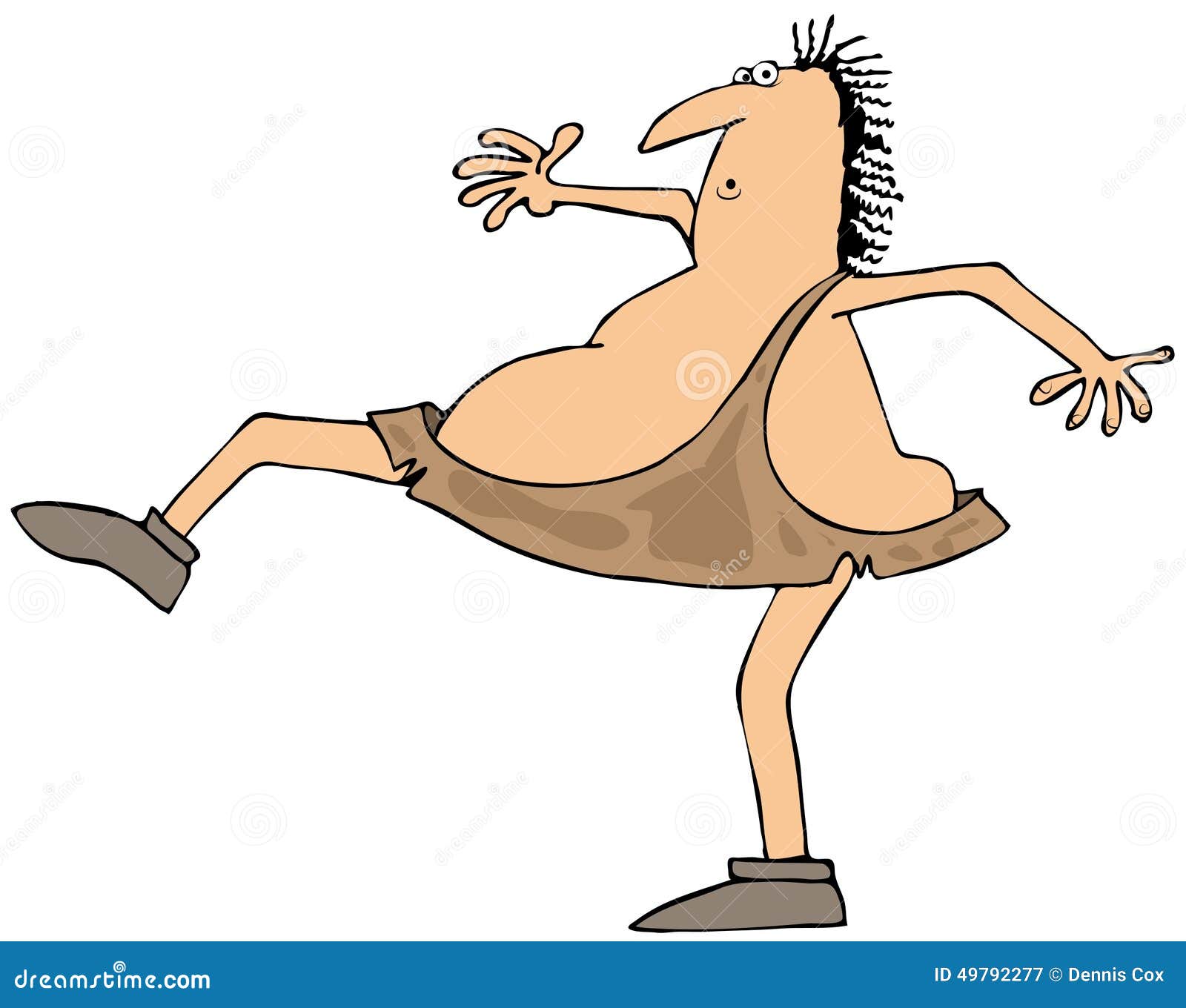 High stepping caveman stock illustration. Illustration of high - 49792277
