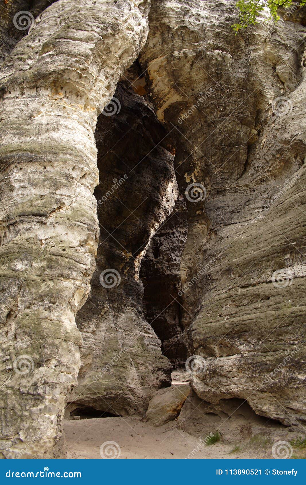 High Stone Arches in Mountains. Stock Image - Image of interior, grotto ...