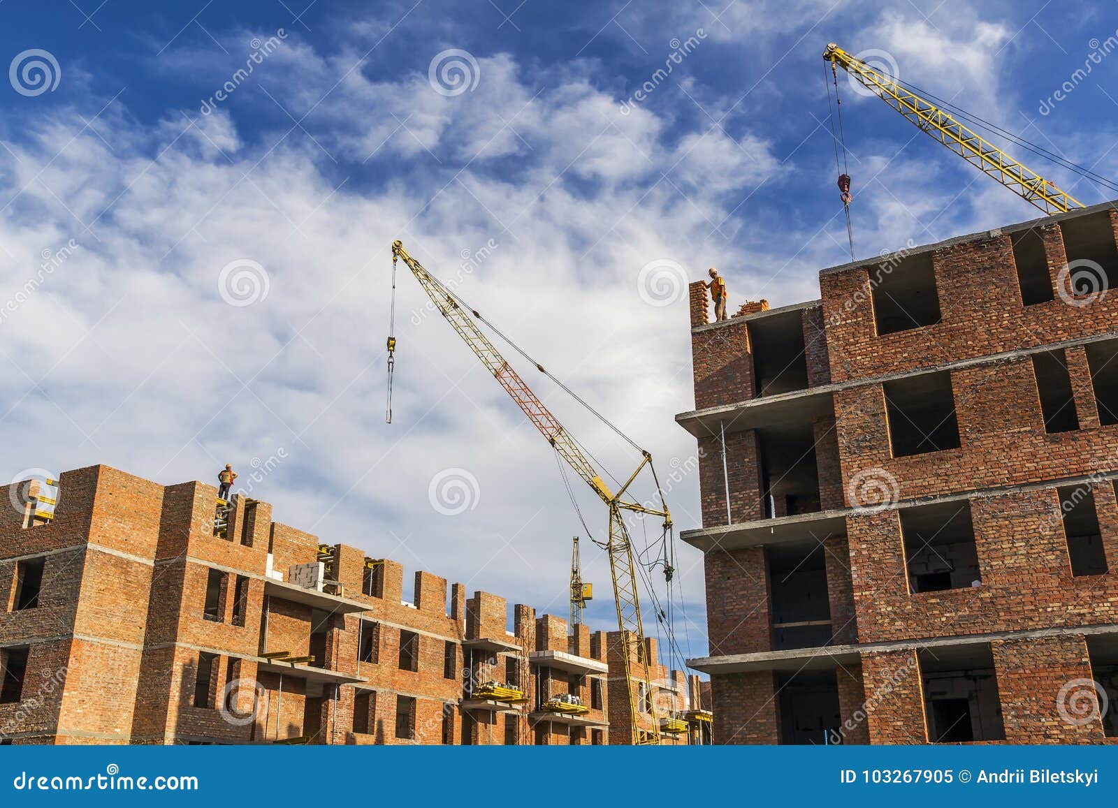 High Storey Residential Buildings Under Construction Stock Image ...