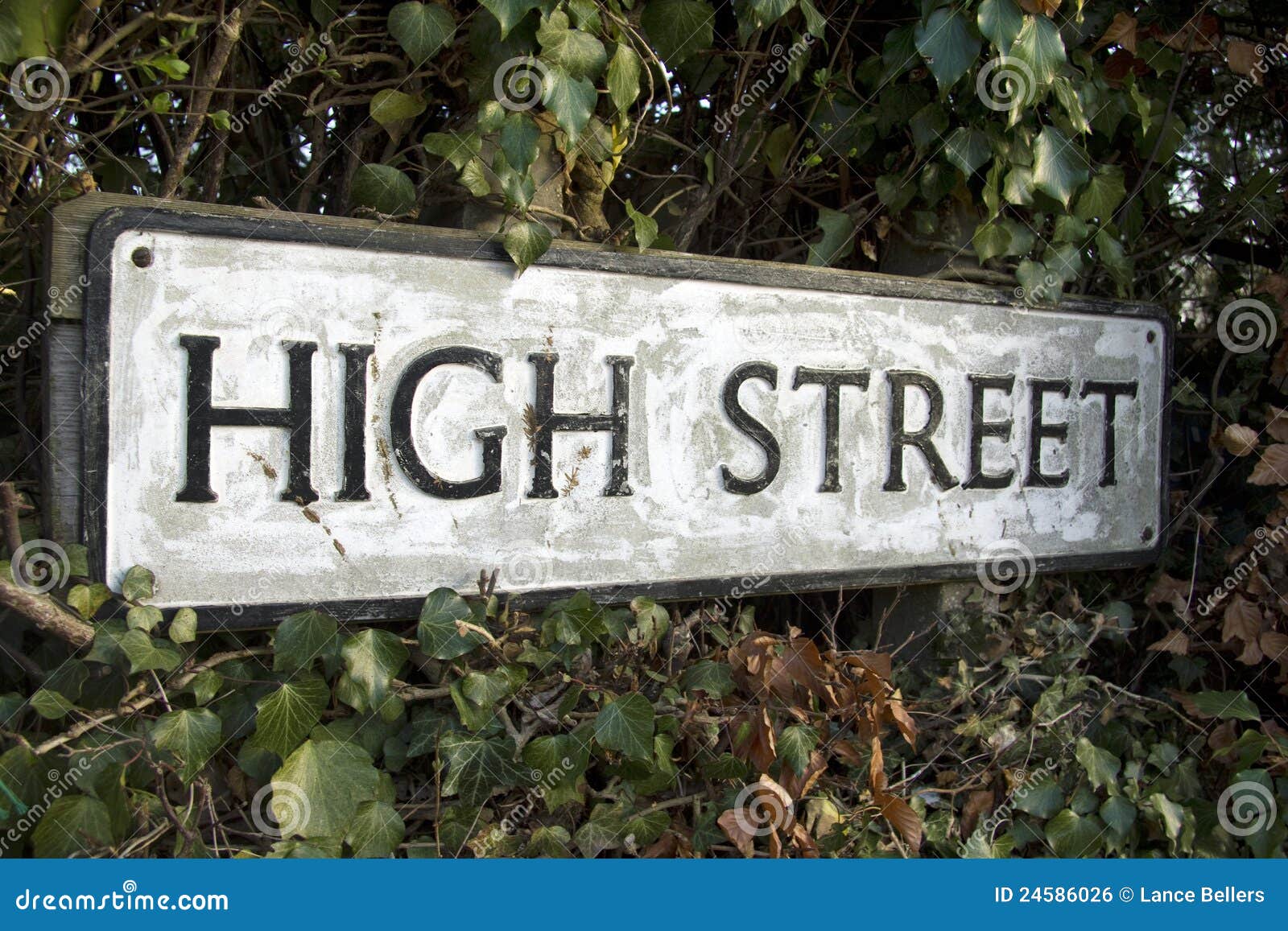 High Street stock photo. Image of commerce, metal, bush - 24586026