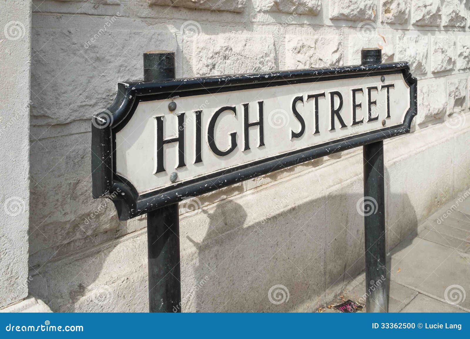 High Street road sign stock photo. Image of white, high - 33362500