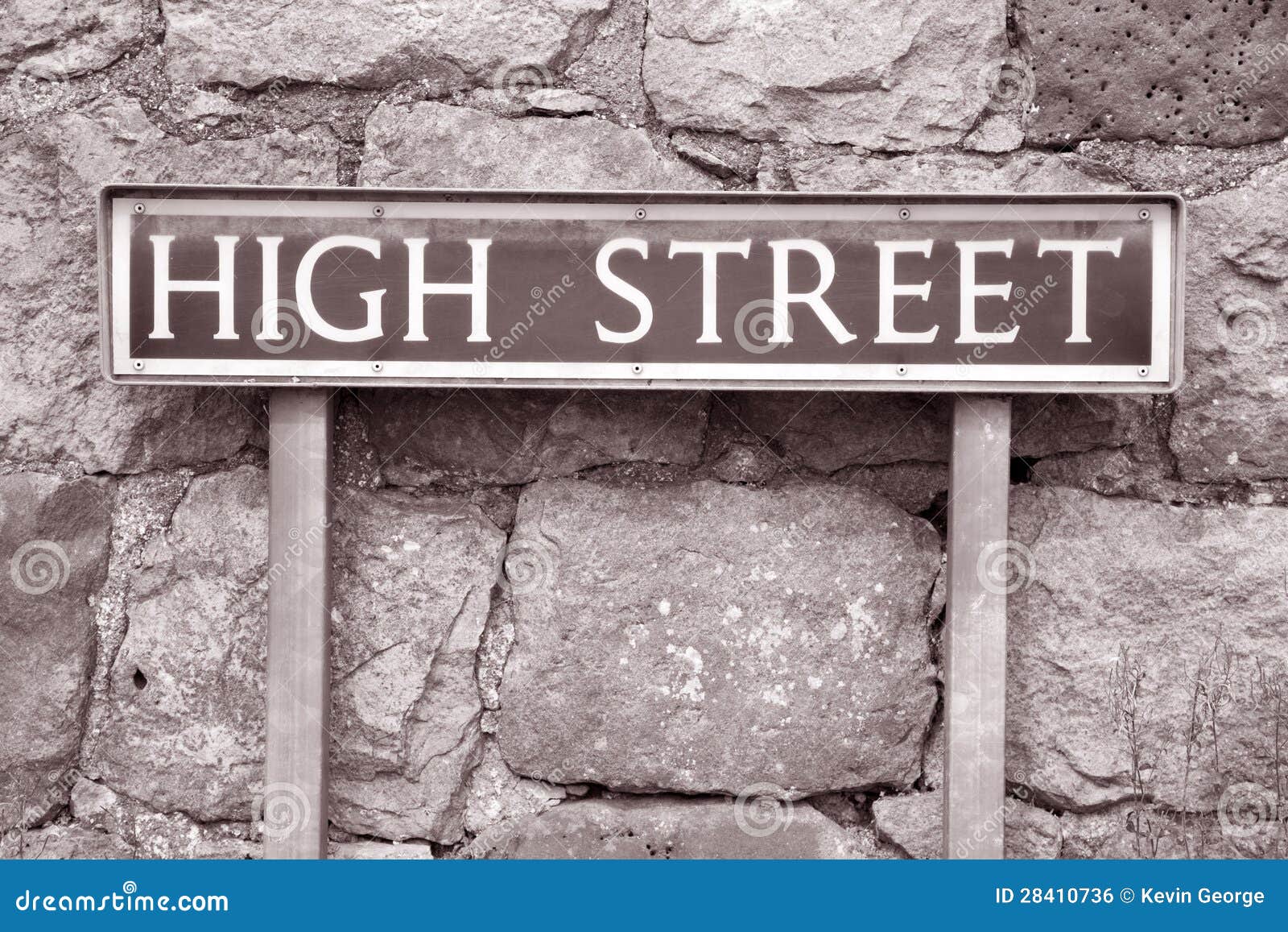 High Street Sign stock photo. Image of wall, town, street - 28410736