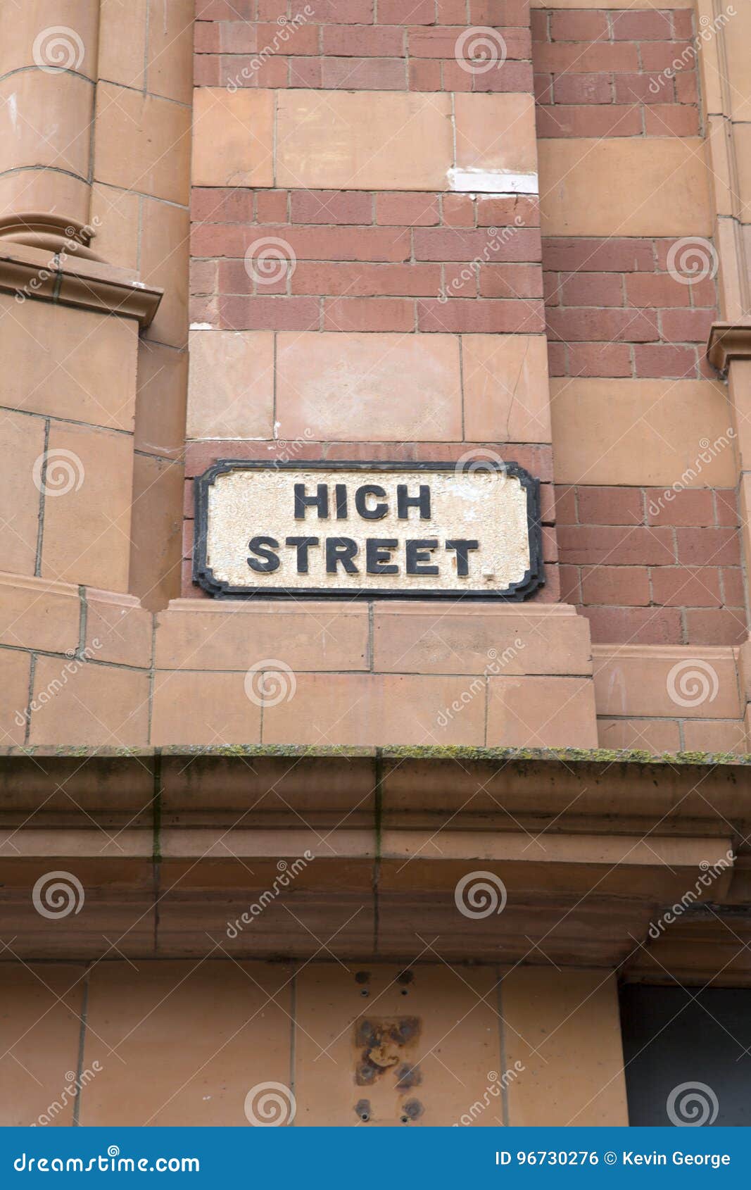 High Street Sign stock photo. Image of england, street - 96730276