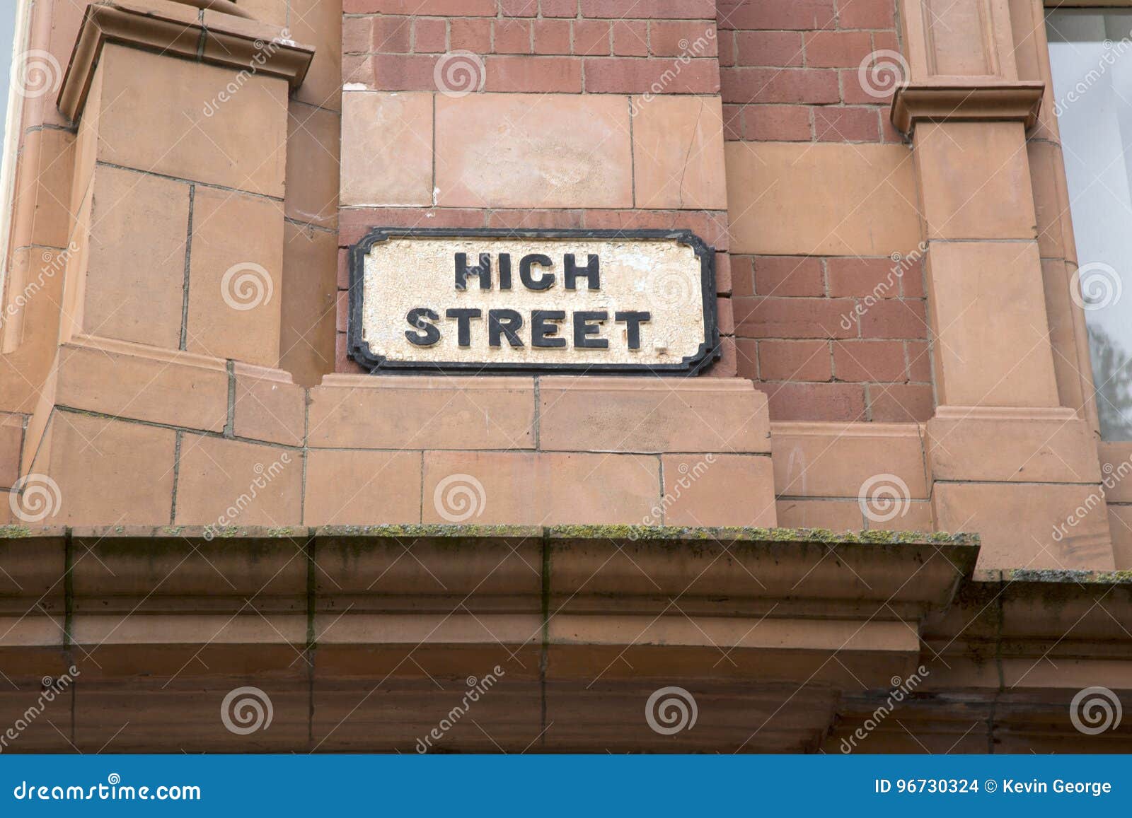 High Street Sign stock photo. Image of sign, street, england - 96730324