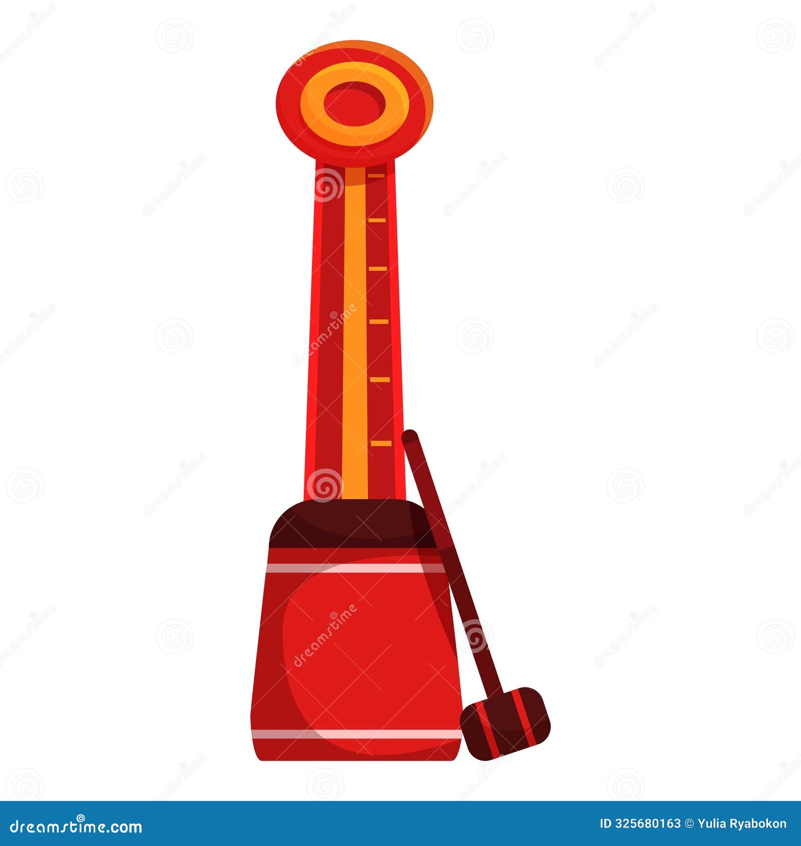 Set High Striker Attraction With Big Hammer, Classic Dart Board And ...