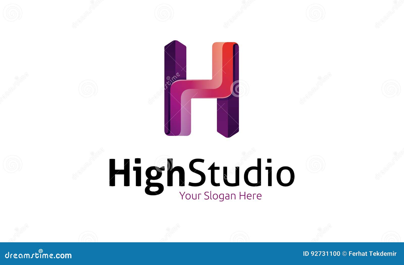 High Studio Logo stock vector. Illustration of media - 92731100