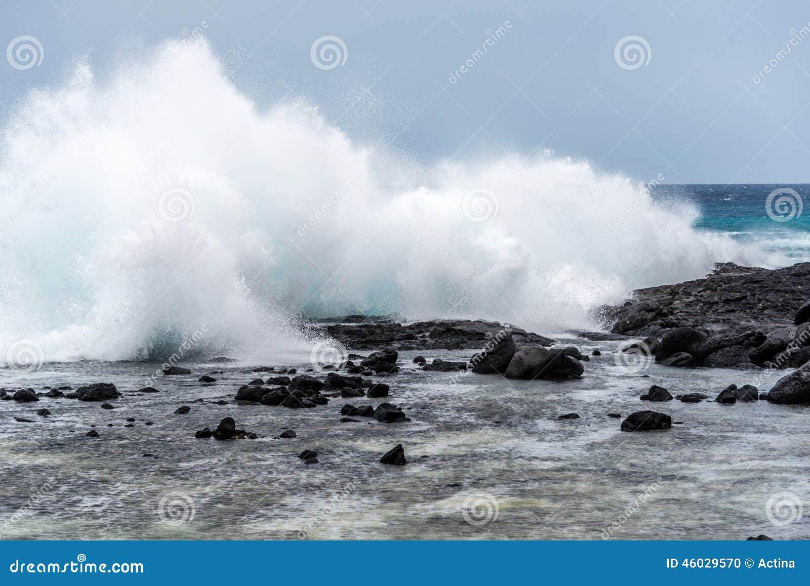 High surf in Hawaii stock photo. Image of kona, lava - 46029570