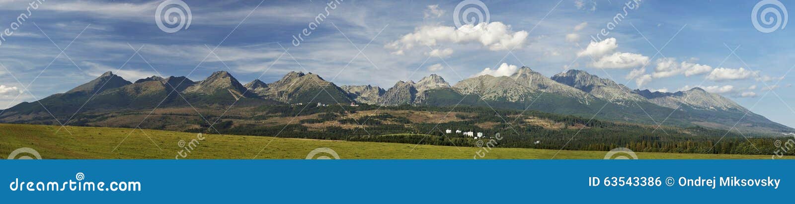 High Tatras Panorama stock photo. Image of slovakia, hiking - 63543386