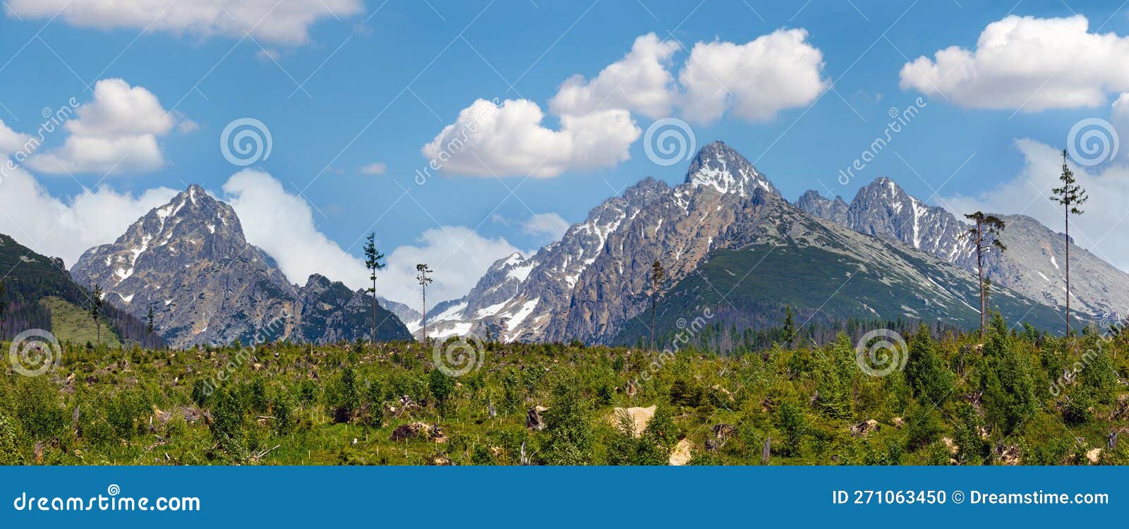 High Tatras (Slovakia) Spring Panorama Stock Photo - Image of view ...