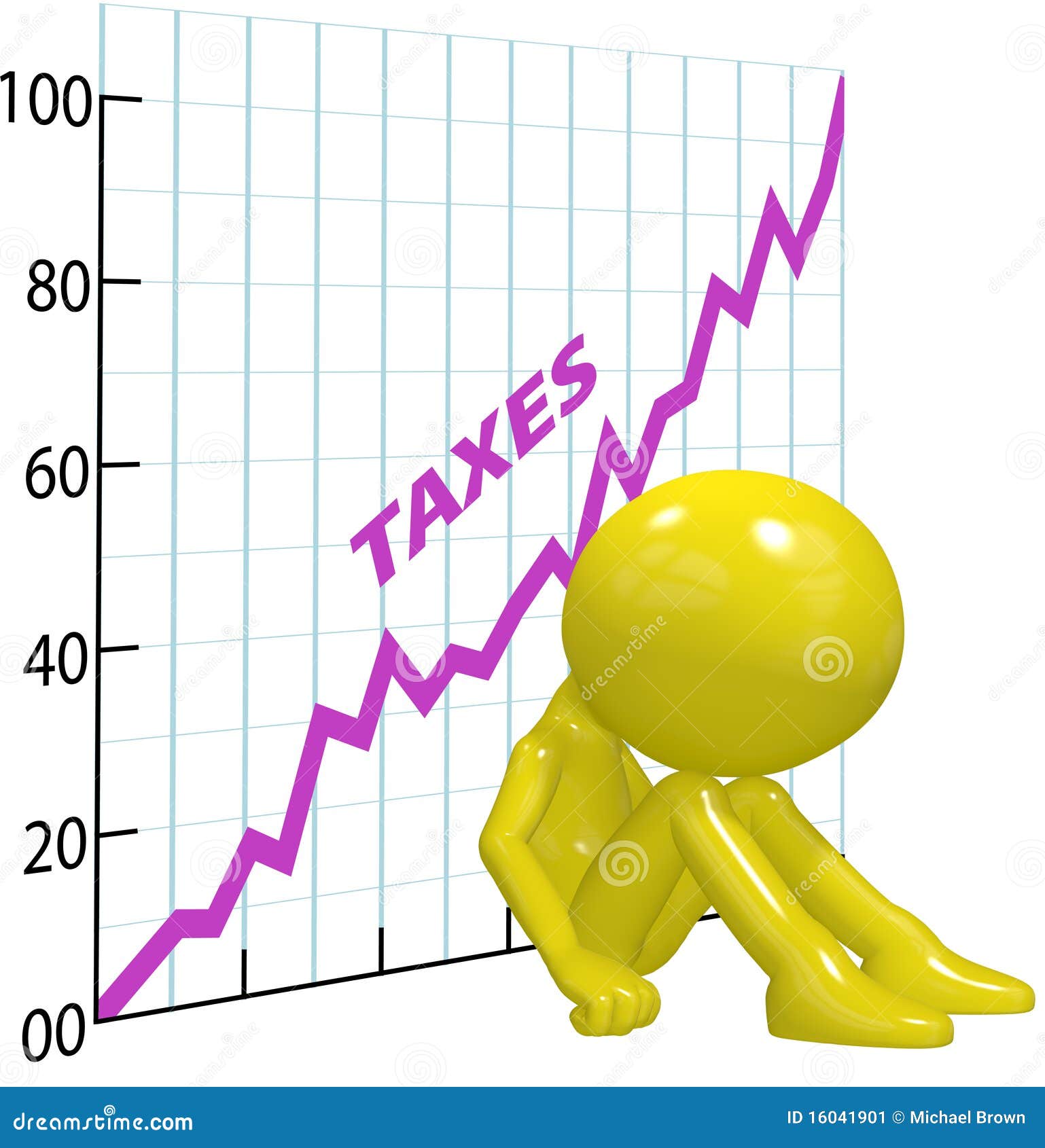 High Tax Increase Chart Ruin 3D Taxpayer Stock Image | CartoonDealer ...