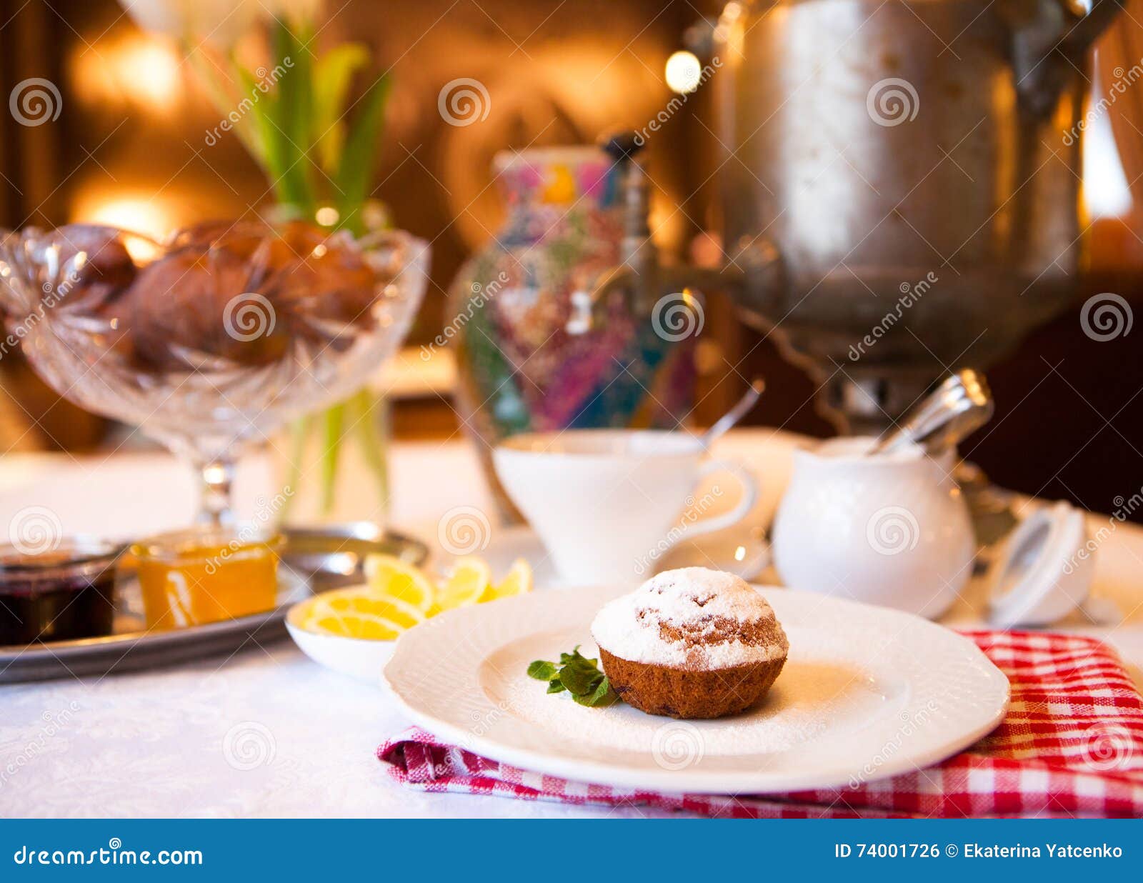High Tea Set with Dessert, Afternoon Tea Set Stock Photo - Image of ...