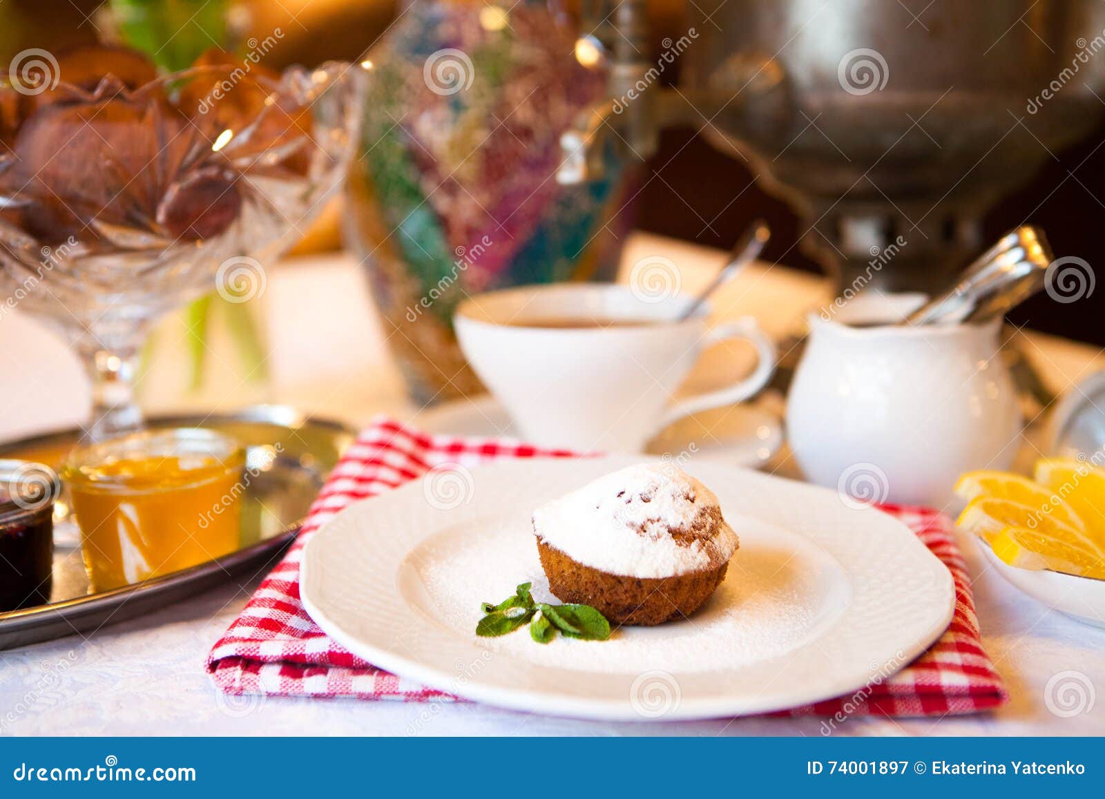 High Tea Set with Dessert, Afternoon Tea Set Stock Image - Image of ...