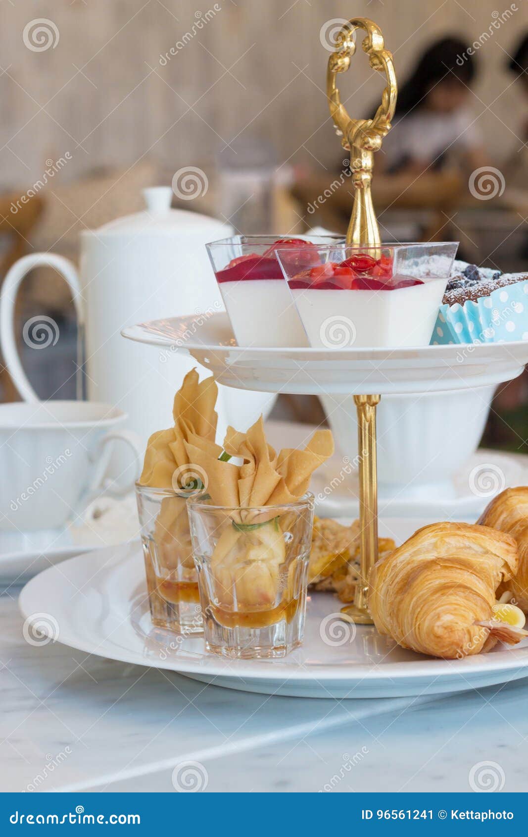 High tea sets stock image. Image of pastry, gourmet, elegance - 96561241