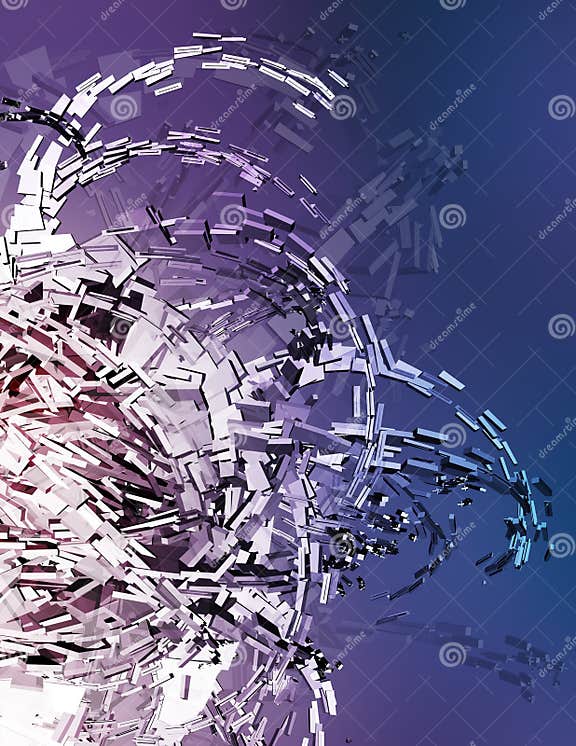 High tech 3D illustration stock illustration. Illustration of chaos - 73342