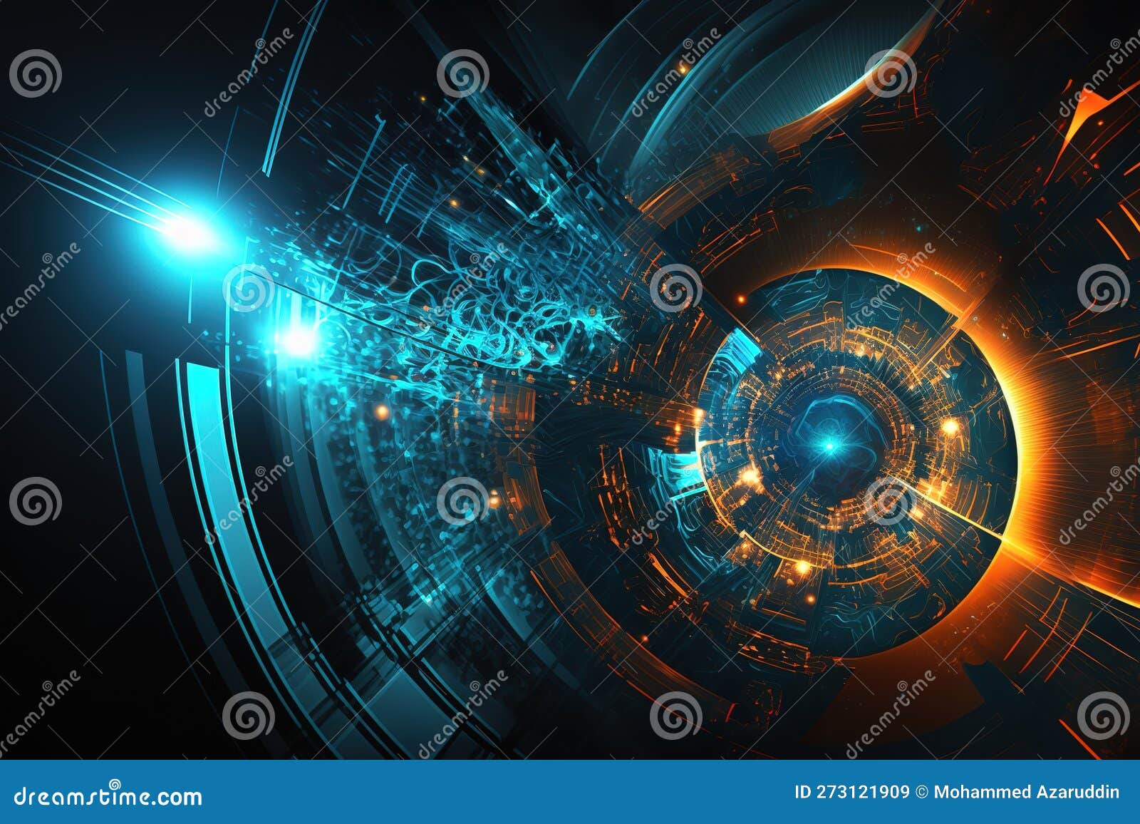 High Tech Abstract Background Stock Illustration - Illustration of ...