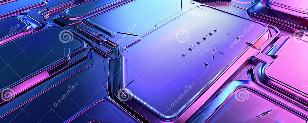 A High-tech Abstract Background Featuring a Segmented Metallic Panel ...