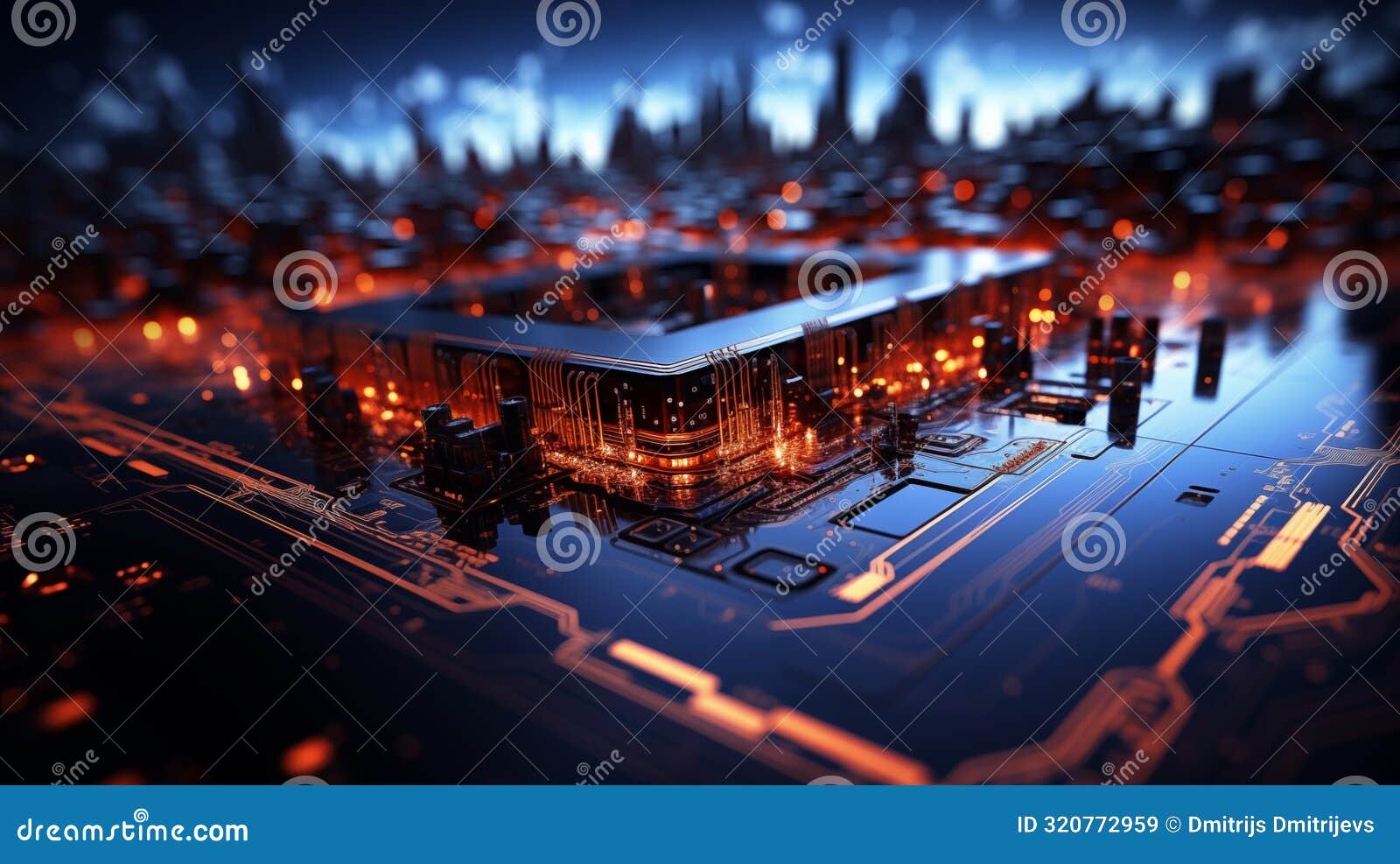 High-tech Abstract Background Filled with Geometric Patterns and ...