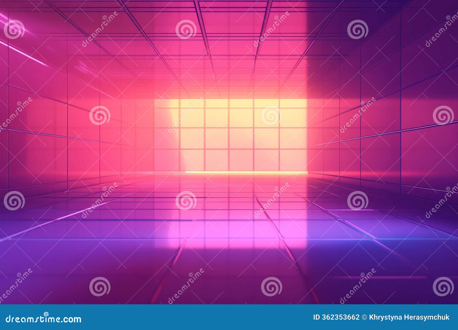 A High-tech Abstract Background with Glowing Wireframes, Soft Vaporwave ...