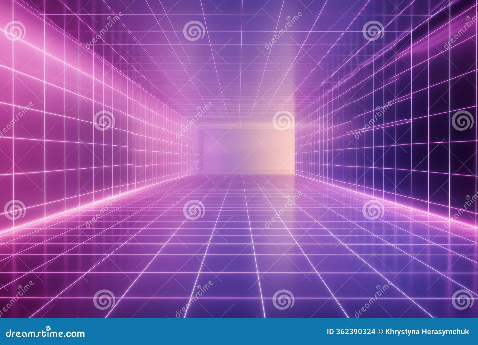 A High-tech Abstract Background with Glowing Wireframes, Soft Vaporwave ...