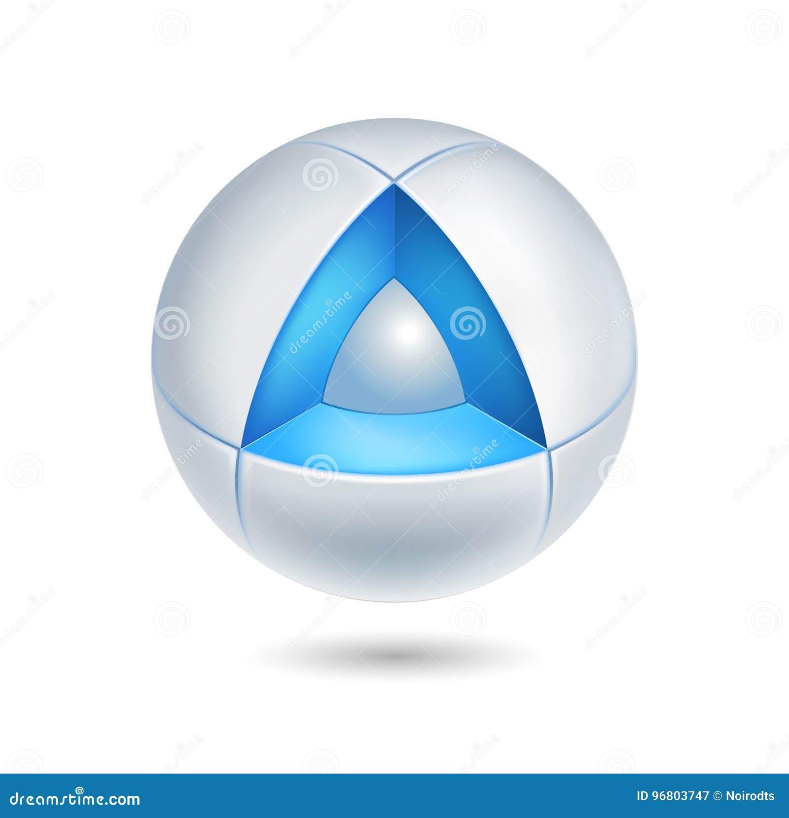 High Tech Abstract Icon - 3d Vector Stock Vector - Illustration of ...