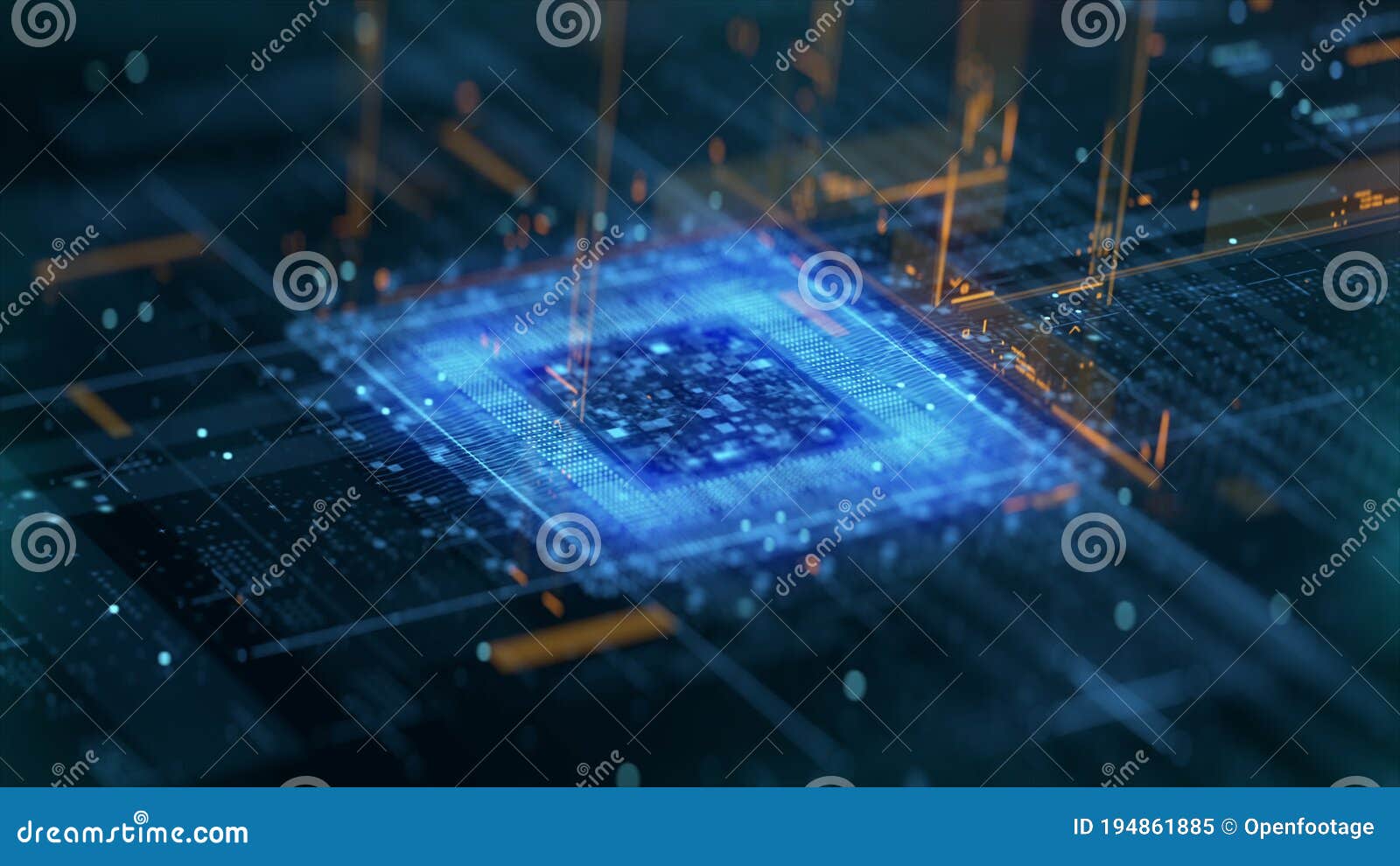 High-Tech AI in Electronics Microprocessor Pcb Computer Technological ...