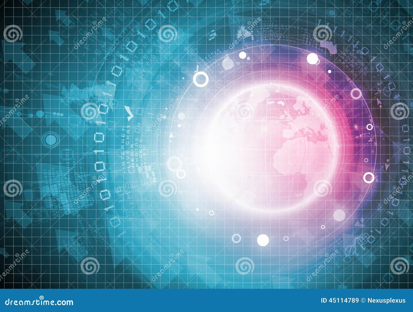 High tech background stock illustration. Illustration of modern - 45114789