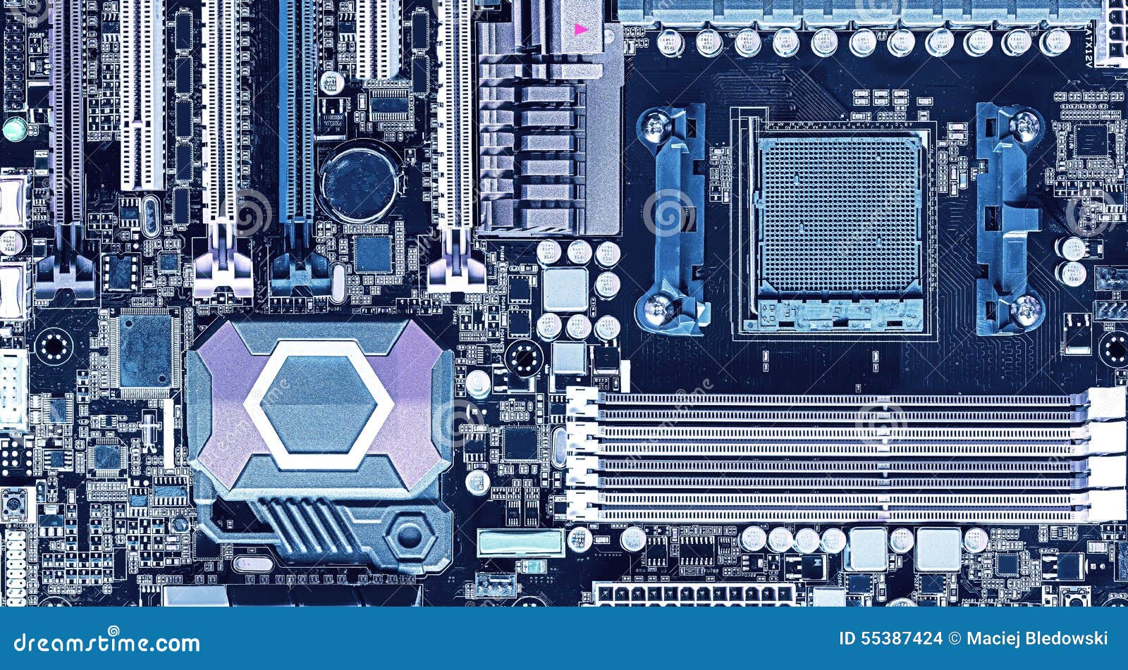 High Tech Background Made of Motherboard Stock Photo - Image of ...