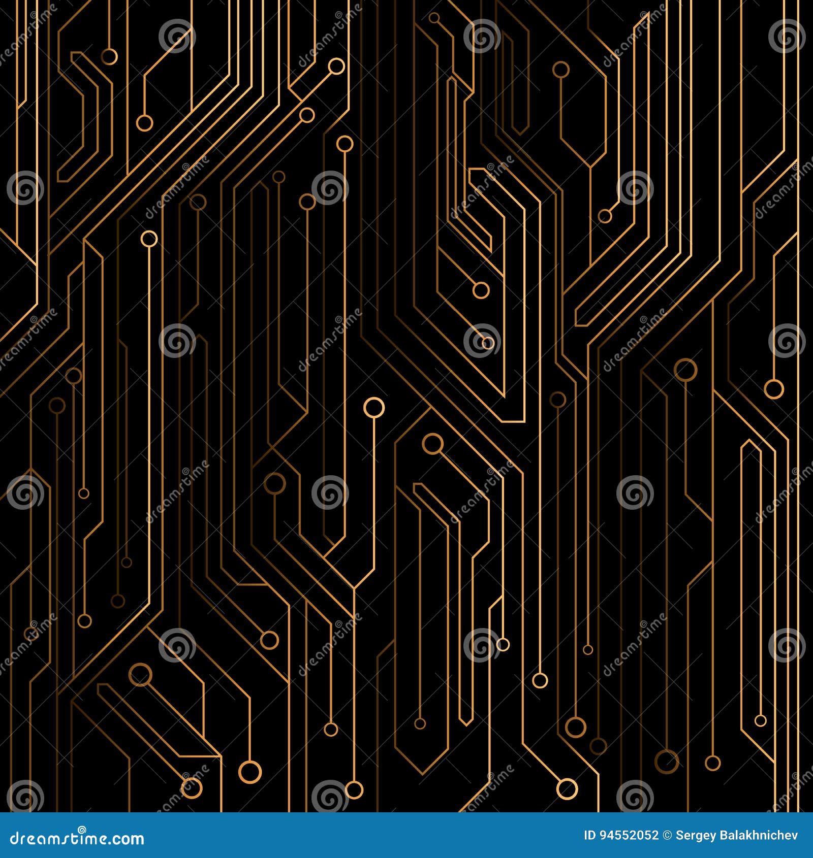 High-tech Background Of Orange Color From A Computer Board With LEDs ...