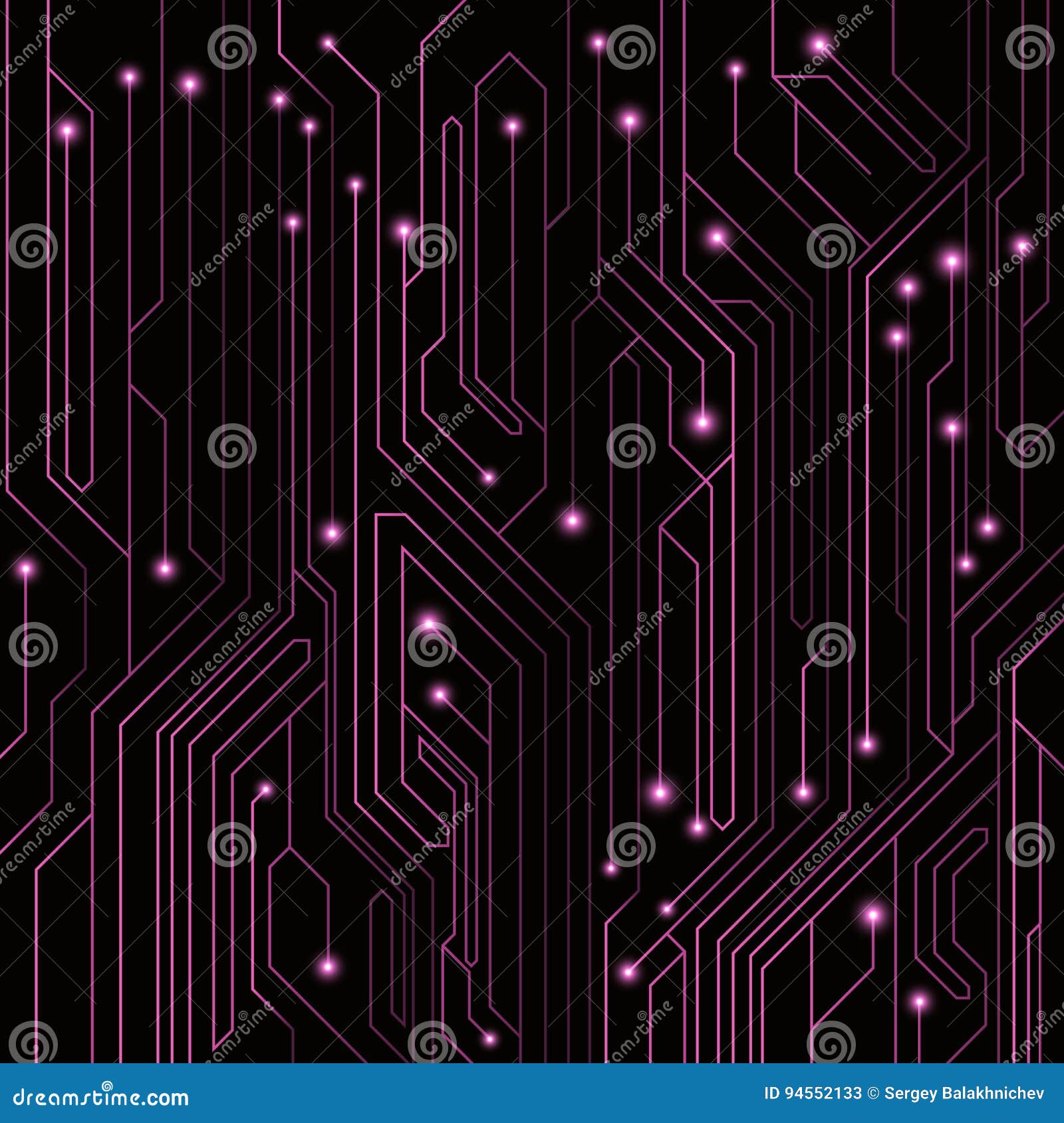 High-tech Background of Purple Color from a Computer Board with LEDs ...