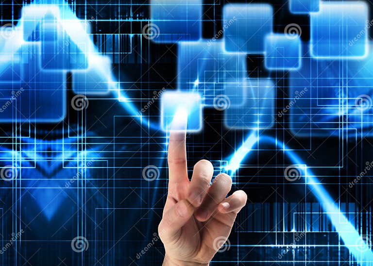 High-tech Background - Touch Screen Stock Image - Image of closeup ...