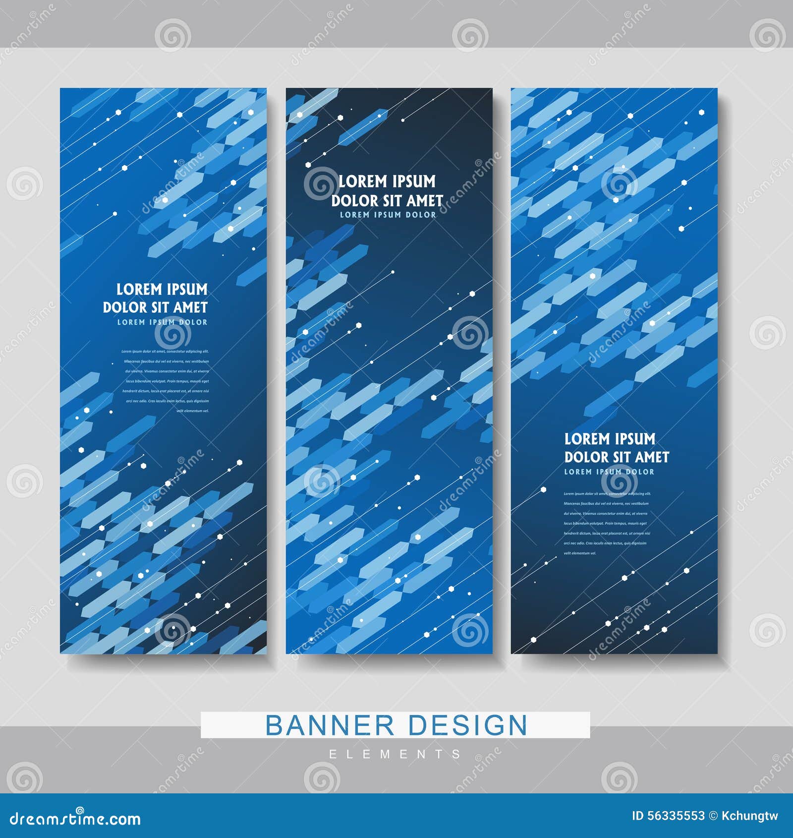 High-tech Banner Set Template Design Stock Vector - Illustration of ...
