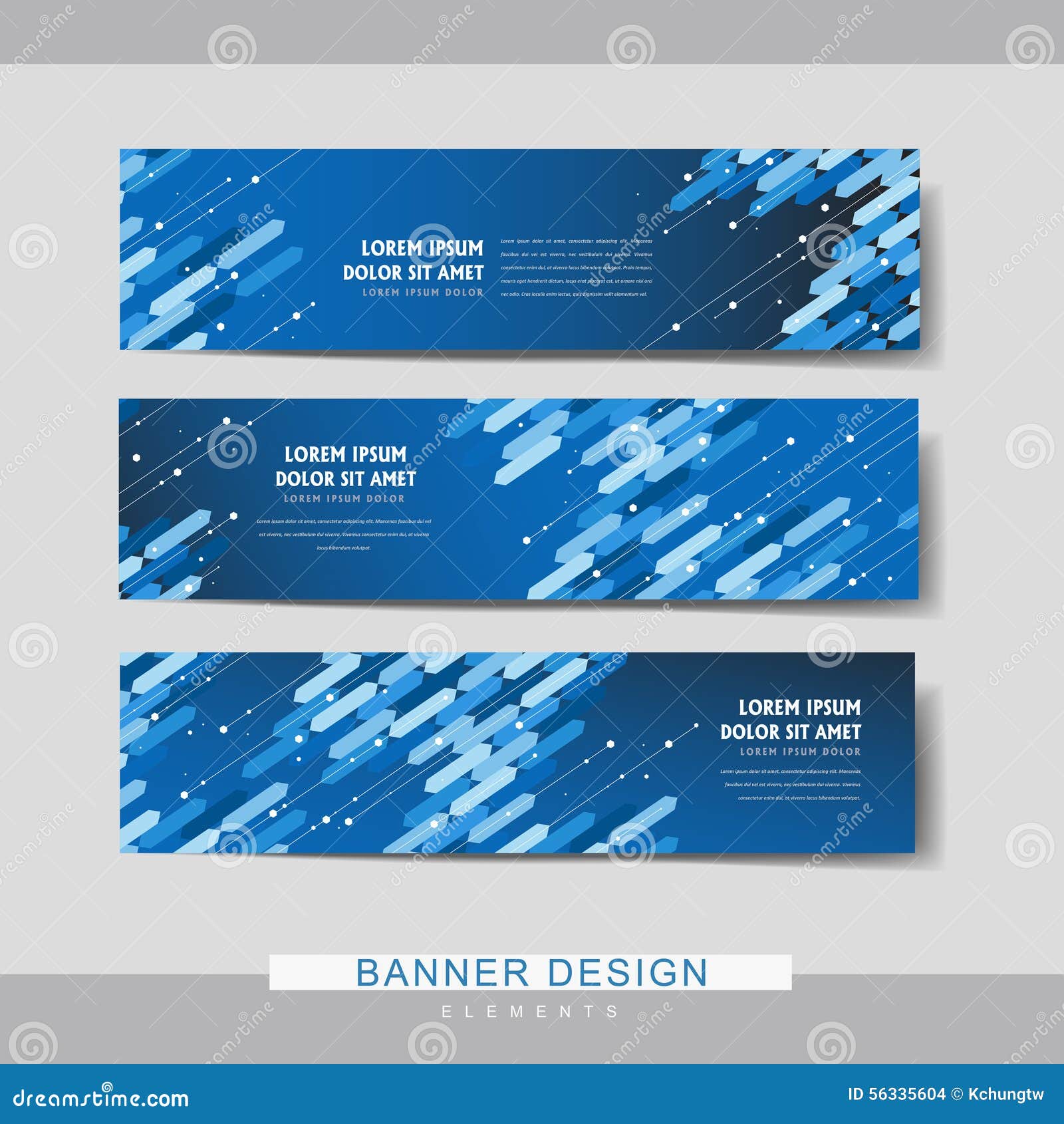High-tech Banner Set Template Design Stock Vector - Illustration of ...