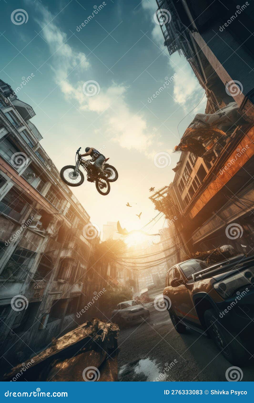 A High-tech Bicycle with Anti-gravity Technology Generative AI Stock ...