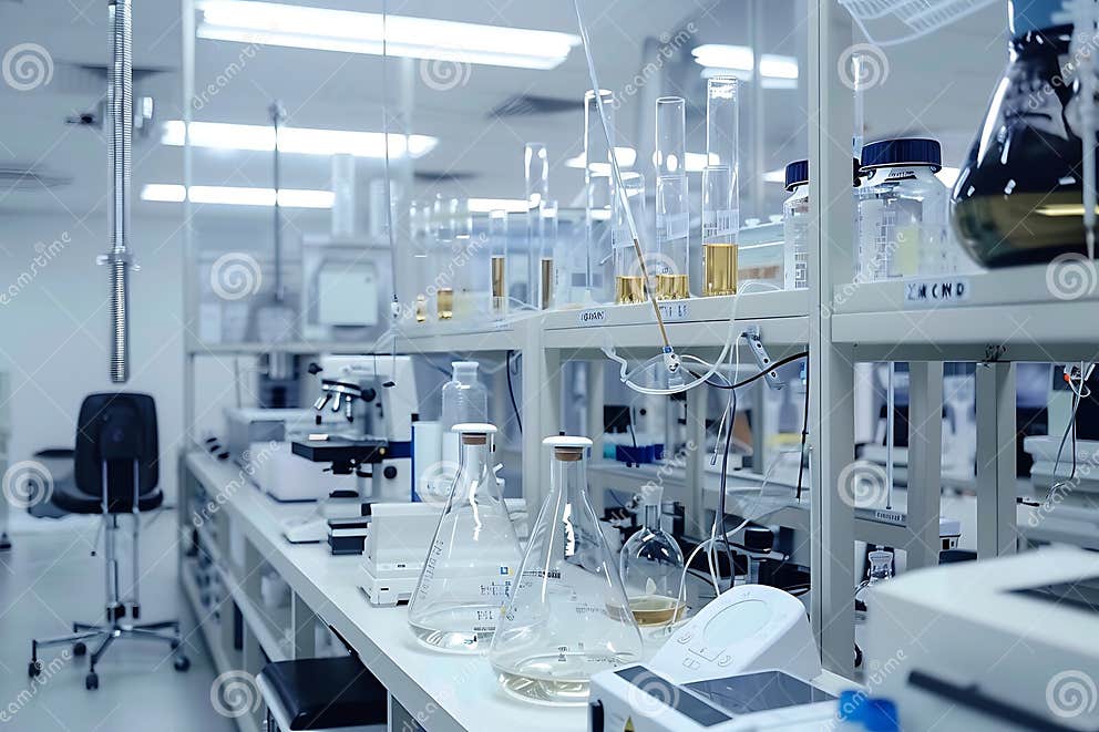 High-Tech Bio Lab with Modern Research Facilities Stock Illustration - Illustration of ...