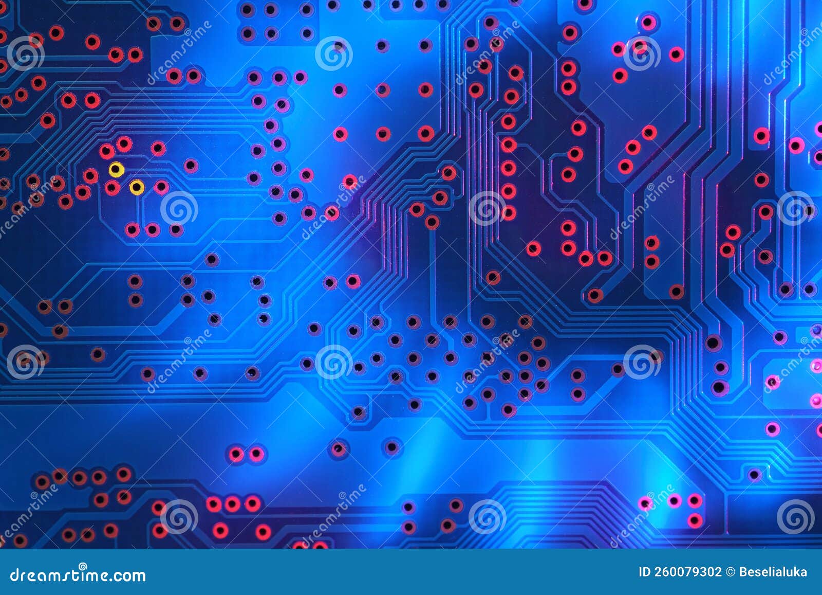 High Tech Blue Electronic Circuit Board Background Stock Photo - Image ...