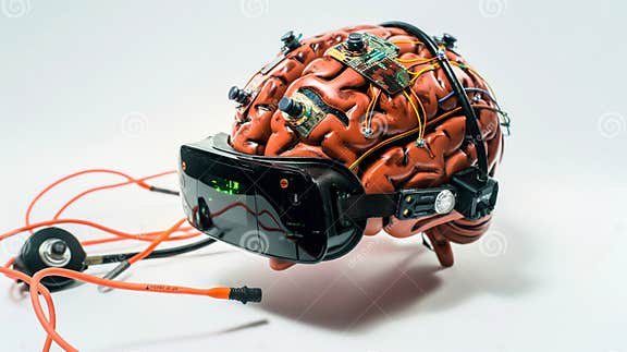 A High-tech Brain-computer Interface Device, Wired and Ready To Connect ...