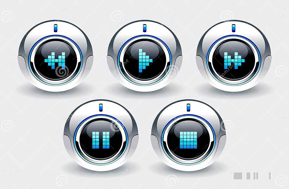 High tech buttons stock vector. Illustration of symbol - 10394689