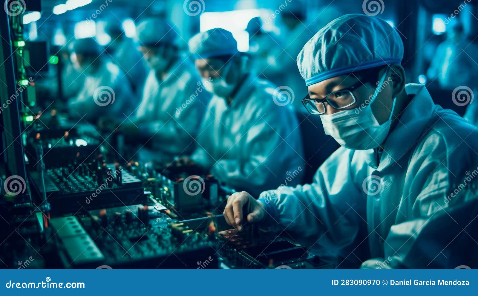 The High Tech of a Chinese Semiconductor Factory, Skilled Workers ...
