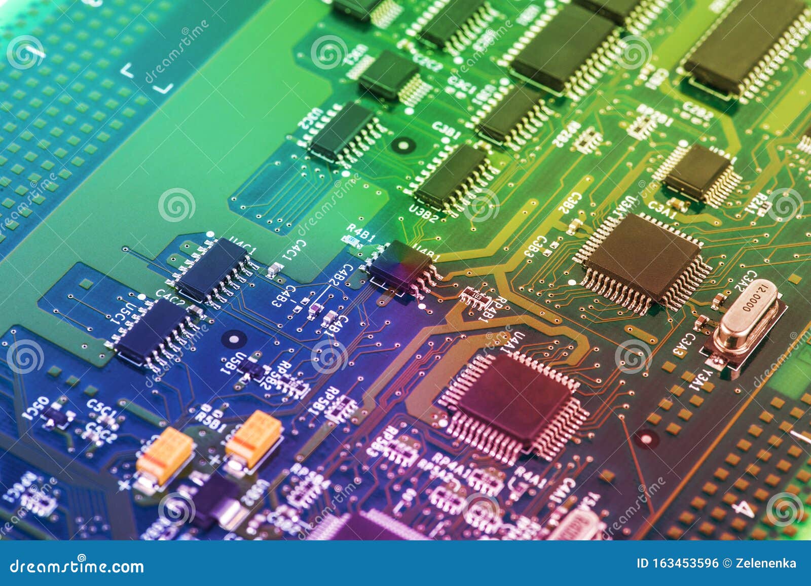 High Tech Circuit Board stock photo. Image of board - 163453596