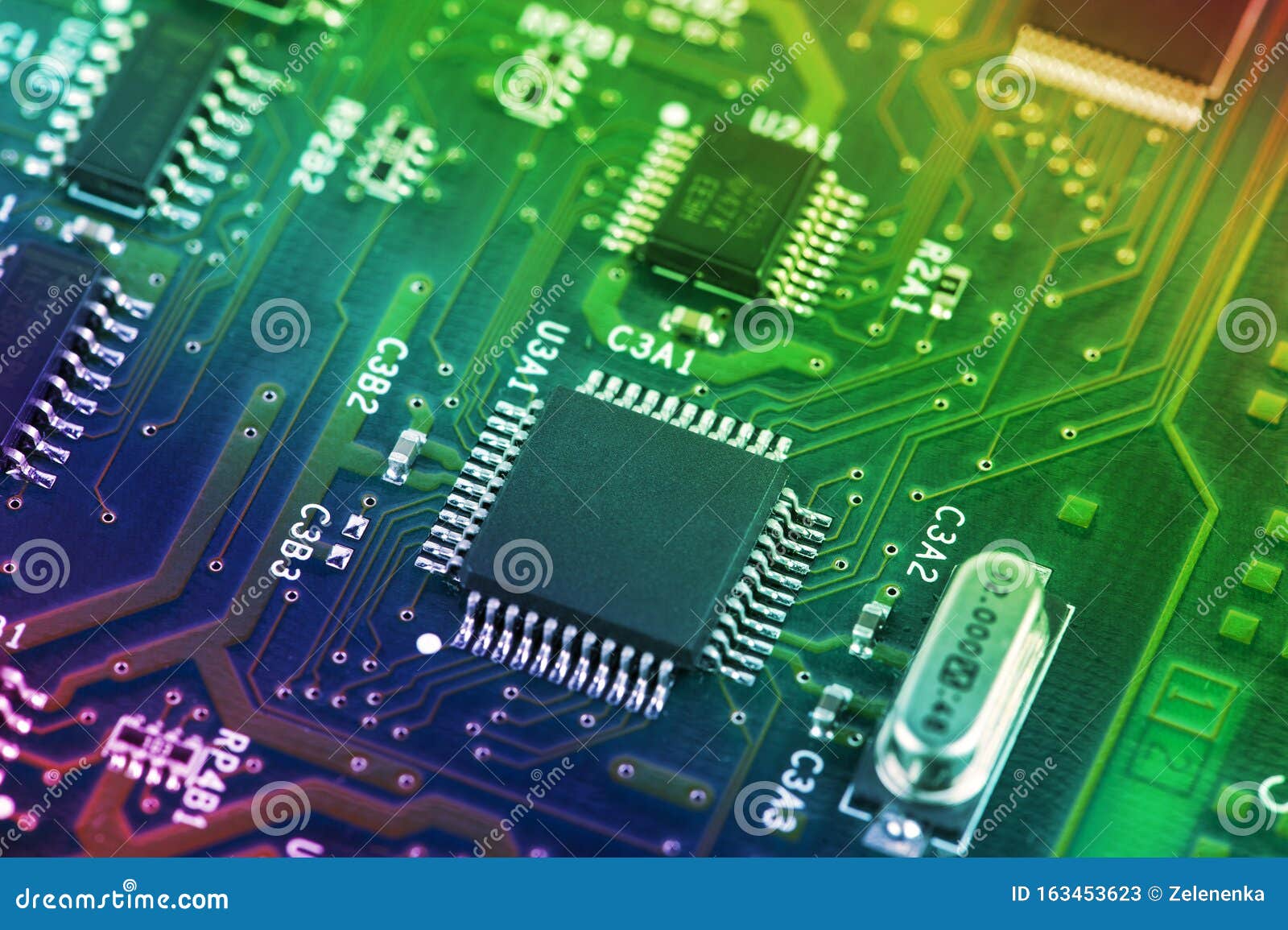 High Tech Circuit Board stock image. Image of energy - 163453623