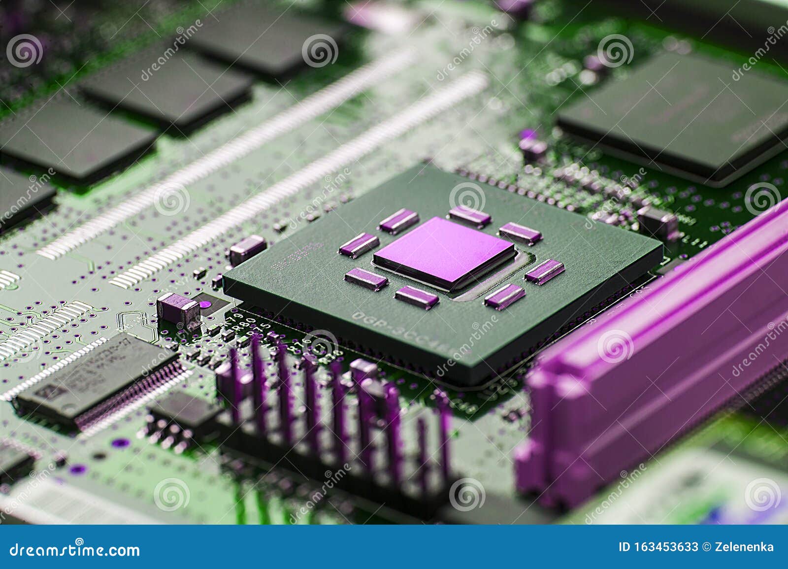 High Tech Circuit Board stock image. Image of background - 163453633