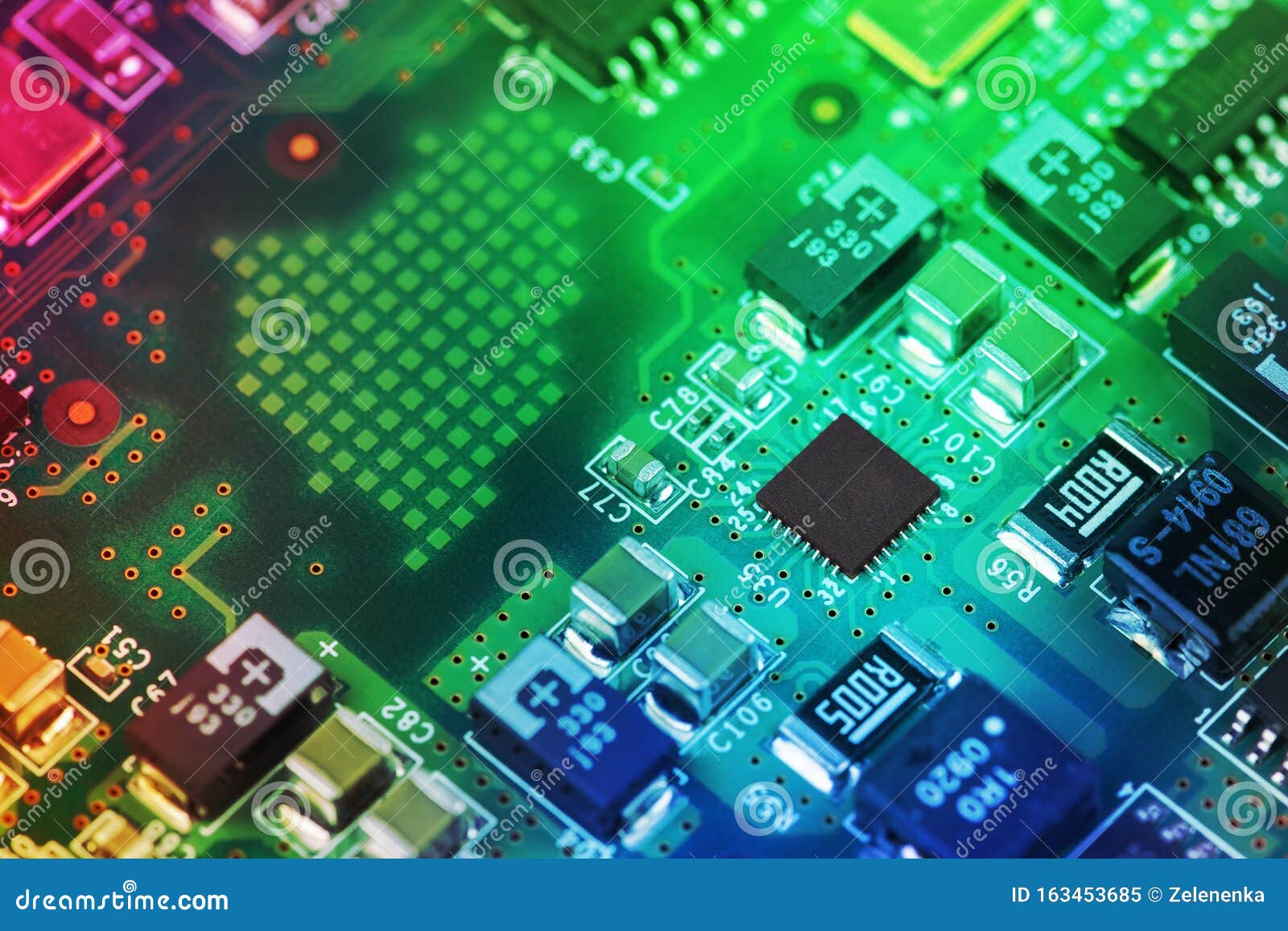 High Tech Circuit Board stock image. Image of electronics - 163453685