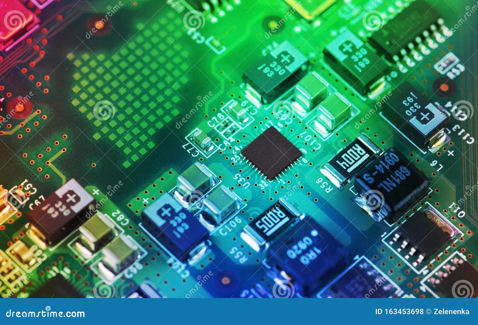 High Tech Circuit Board stock photo. Image of digital - 163453698