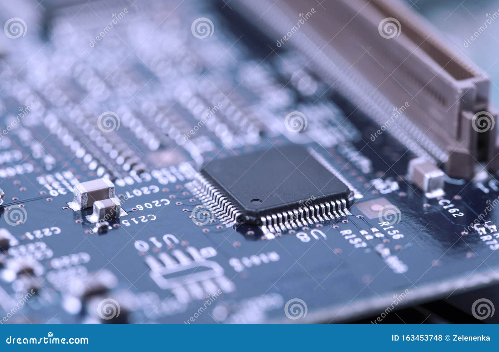 High Tech Circuit Board stock photo. Image of electricity - 163453748