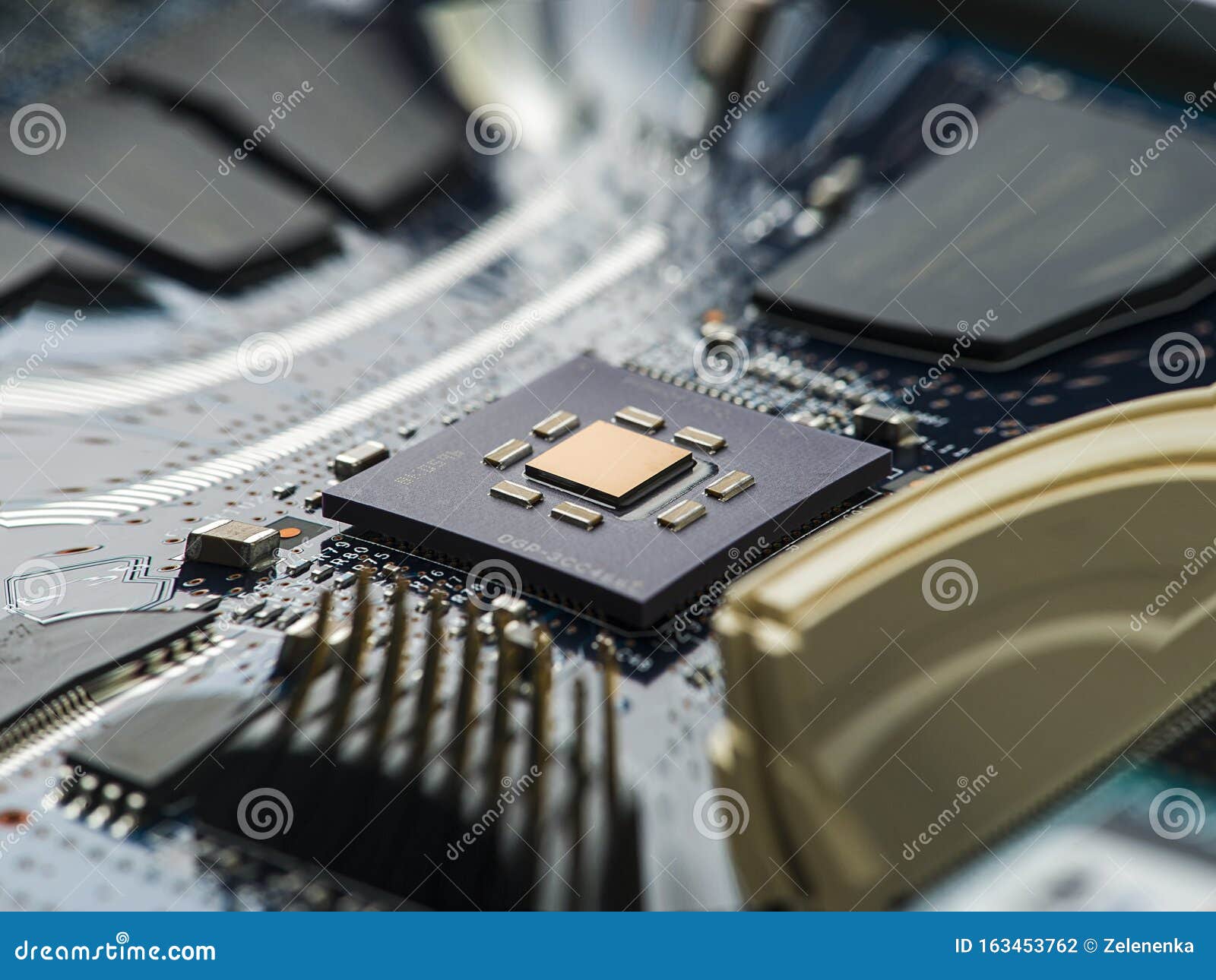 High Tech Circuit Board stock photo. Image of energy - 163453762