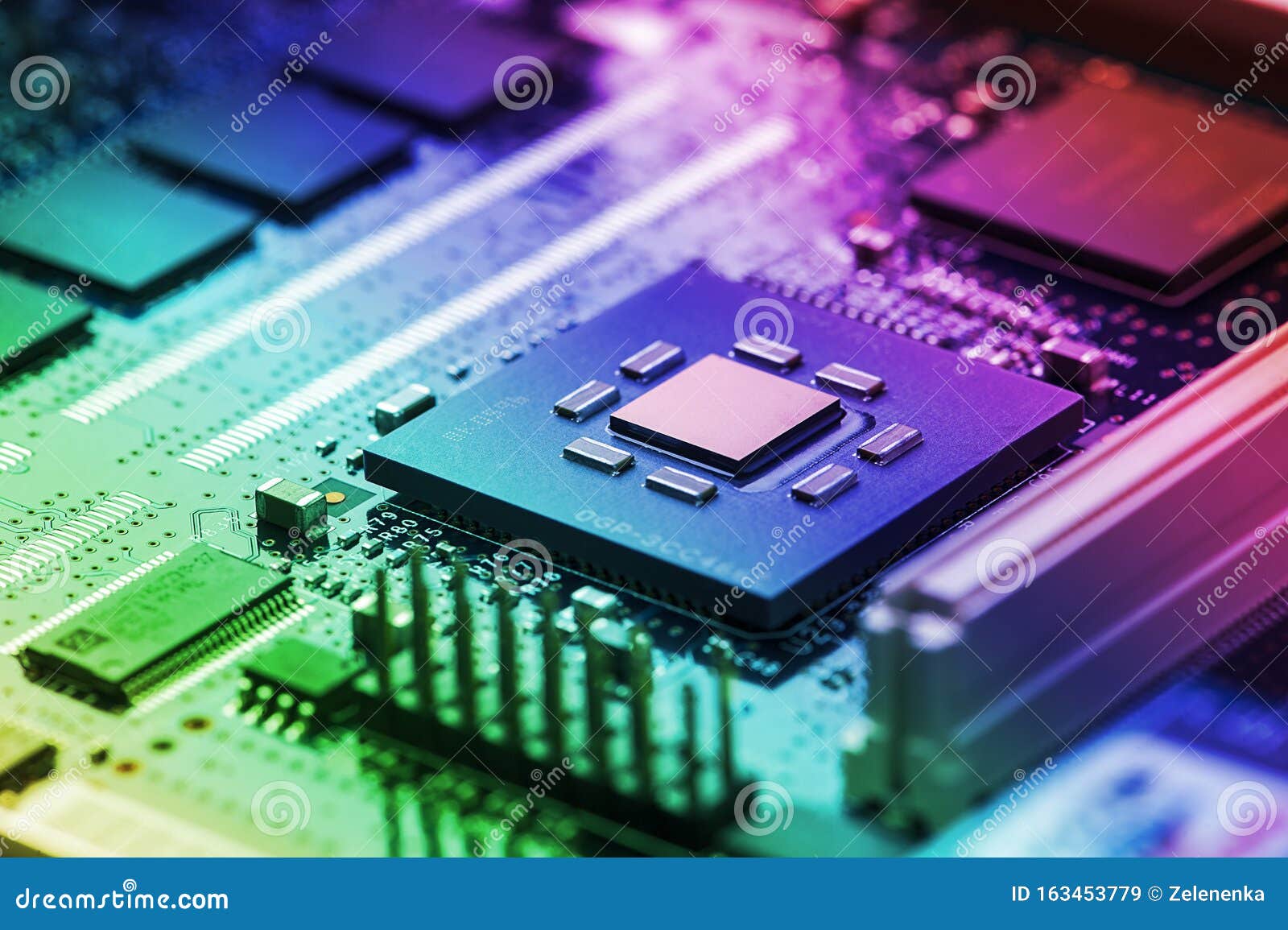 High Tech Circuit Board stock image. Image of electronics - 163453779